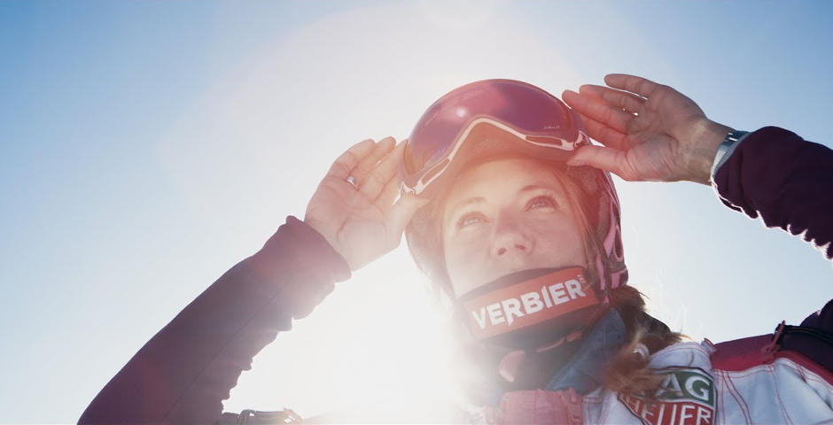 Heaven Publicity Watch Géraldine Fasnacht jump from the Mont Gelé cable ...